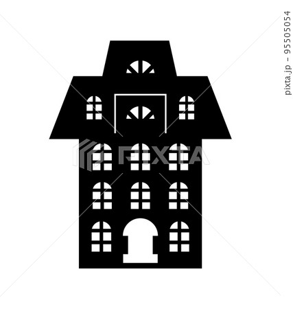 Christmas Paper Cut Black Holiday Building Vectorのイラスト素材 [95505054] - PIXTA
