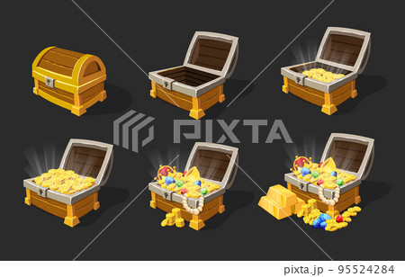 Isometric Treasure Chests Animation Setのイラスト素材 [95524284] - PIXTA