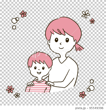 Parent-child illustration - Stock Illustration [95549396] - PIXTA
