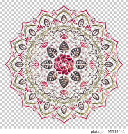 Mandala art (fancy, three-dimensional, flower,... - Stock Illustration ...