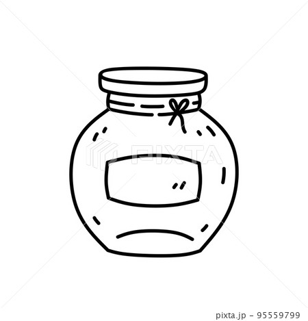 Jar Clip Art Black And White Jam Jar Outline Clip Art At Clker.com