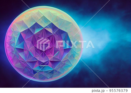 Round diamond shape geometric detailed fractal...のイラスト素材 [95576379] - PIXTA