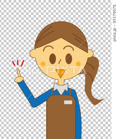 Illustration of a cute woman explaining with a... - Stock Illustration ...