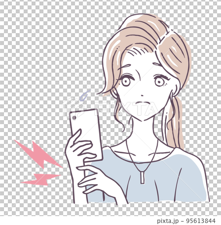 A woman whose arm hurts from using her... - Stock Illustration ...