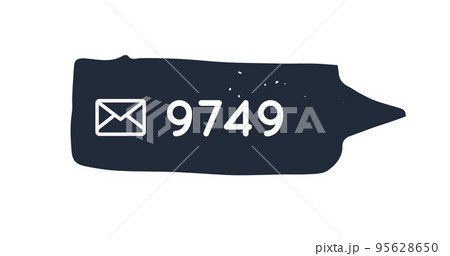 Image of 9749 messages on white backgroundのイラスト素材 [95628650] - PIXTA