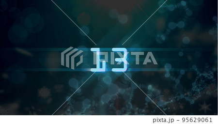 Image of blue retro digital number thirteen in...のイラスト素材 [95629061] - PIXTA
