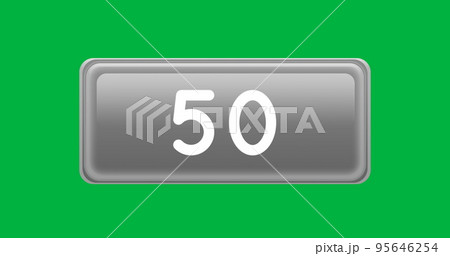 Image of 50 notifications on green backgroundのイラスト素材 [95646254] - PIXTA