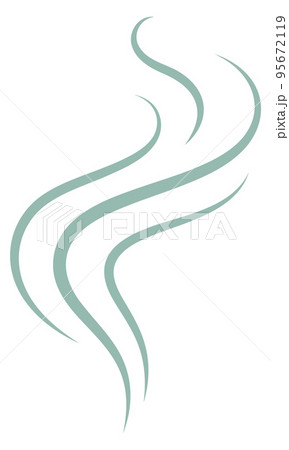 Smell lines. Smoke motion symbol. Vapour signのイラスト素材 [95672119] - PIXTA