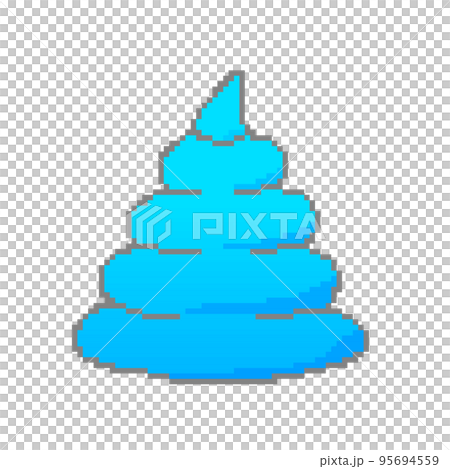 Dot picture blue poop material - Stock Illustration [95694559] - PIXTA