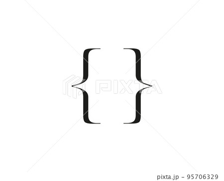 Code, curly braces, curly brackets icon. Vector...のイラスト素材 [95706329] - PIXTA