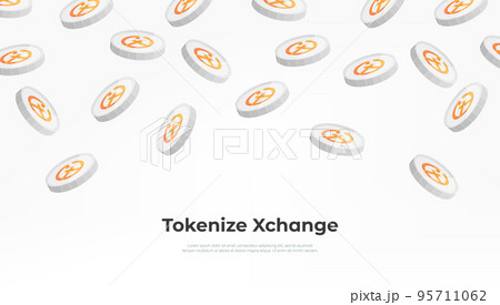 Tokenize Xchange (TKX) coin falling from the...のイラスト素材 [95711062] - PIXTA
