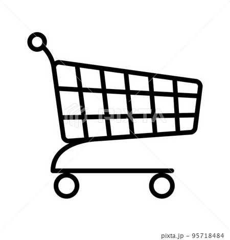 Shopping cart icon. Empty trolley. Pictogram...のイラスト素材 [95718484] - PIXTA
