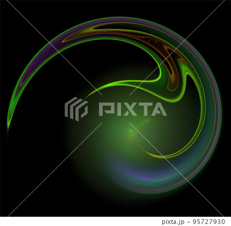 abstract green glowing pattern on black...のイラスト素材 [95727930] - PIXTA
