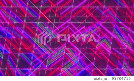 Random neon linesのイラスト素材 [95734719] - PIXTA