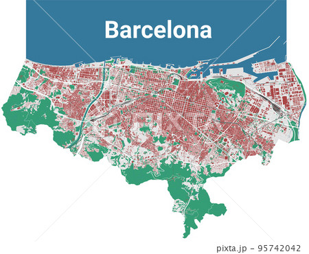 Barcelona Spain Map Barcelona, Spain Map By National Geographic