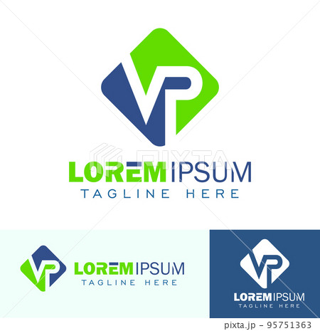 VP Monogram Initial Logo Signのイラスト素材 [95751363] - PIXTA