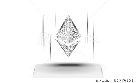 Ethereum ETH cryptocurrency token symbol, coin...のイラスト素材 [95776151] - PIXTA