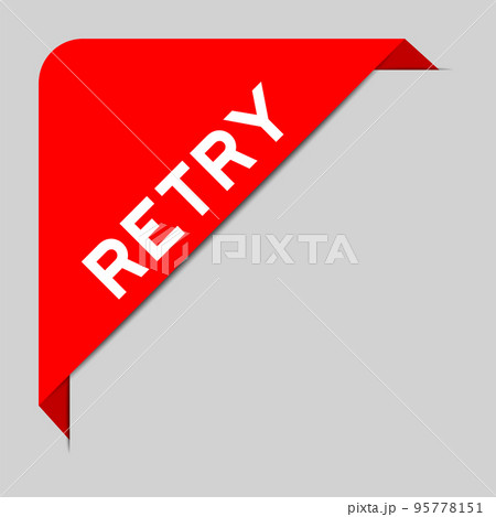 Red color of corner label banner with word...のイラスト素材 [95778151] - PIXTA