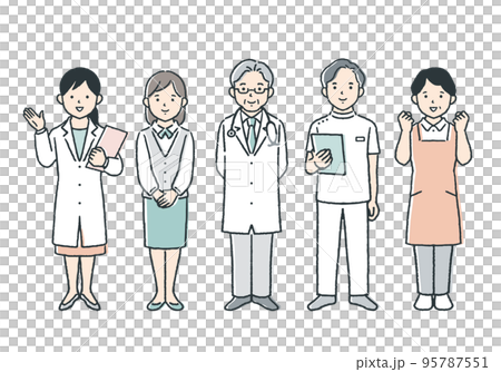 Illustration of medical staff / whole body - Stock Illustration ...