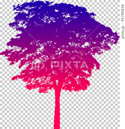 Gradient tree silhouette image. illustration... - Stock Illustration ...