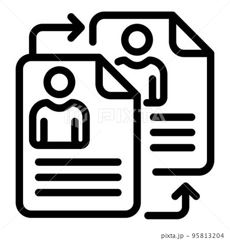Change personal data icon. Outline change...のイラスト素材 [95813204] - PIXTA