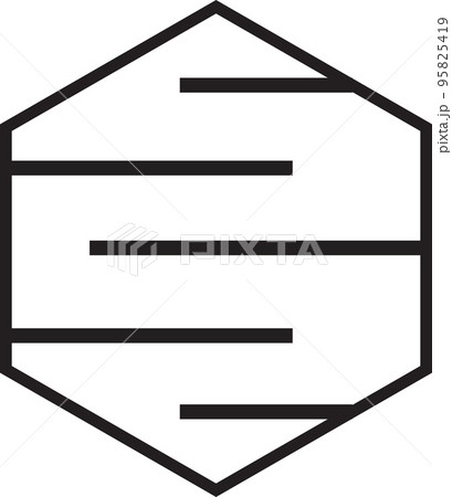 Abstract hexagon line logo illustration in...のイラスト素材 [95825419] - PIXTA
