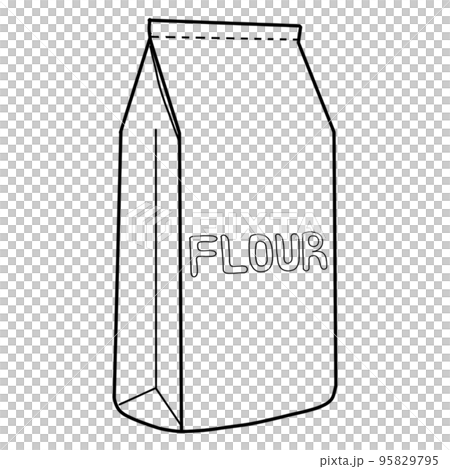 Hand drawn sketch of pack of flour. Line...-插圖素材 [95829795] - PIXTA圖庫