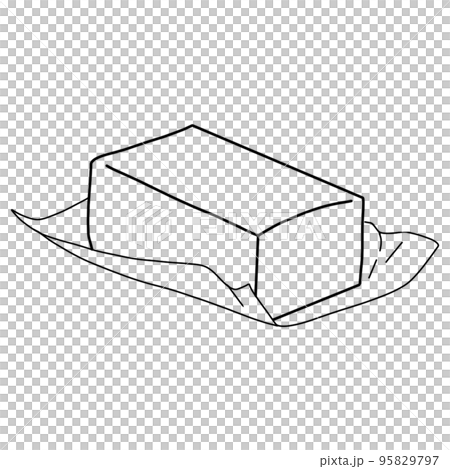 Hand drawn sketch of butter. Line drawing.... - Stock Illustration ...