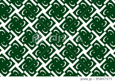 Geometric pattern in the colors of the national...のイラスト素材 [95847475 ...