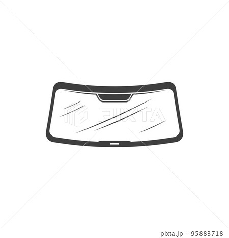 Car windshield or windscreen auto glass front...のイラスト素材 [95883718] - PIXTA