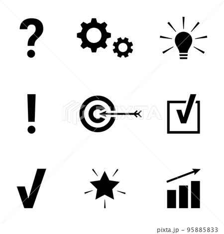 Problem solution sign icon pictogram. Question...のイラスト素材 [95885833] - PIXTA