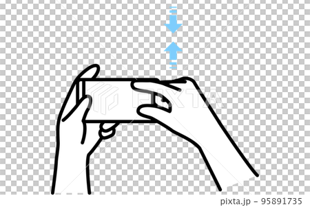 Illustration of the action of operating (pinch)... - Stock Illustration ...