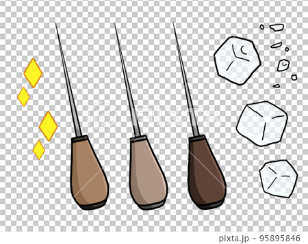 Illustration of three ice picks - Stock Illustration [95895846] - PIXTA