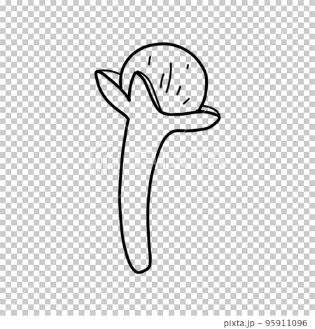 Hand drawn illustration of clove spice. Outline...のイラスト素材 [95911096 ...