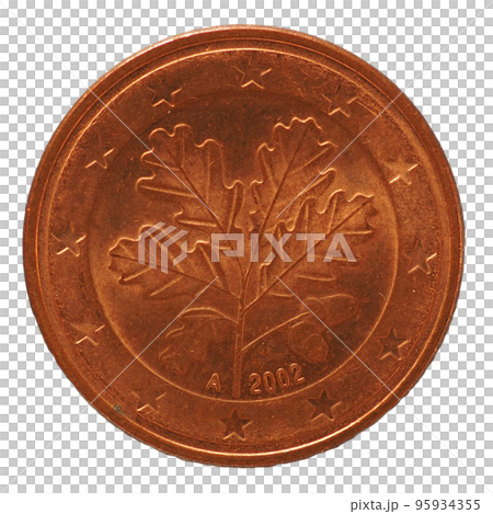 5 cents coin, European Union, Germany... - Stock Illustration [95934355 ...