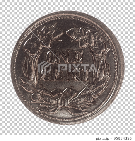 1 cent coin, United States transparent PNGのイラスト素材 [95934356] - PIXTA