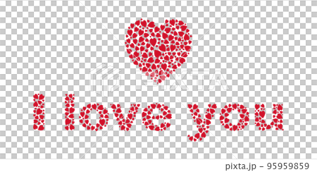I love you English and heart mark red vector... - Stock Illustration ...