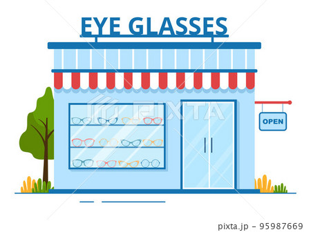 Eye Glasses Store or Optical Shop with...のイラスト素材 [95987669] - PIXTA