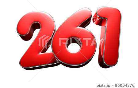 Number 261 red 3D.のイラスト素材 [96004576] - PIXTA