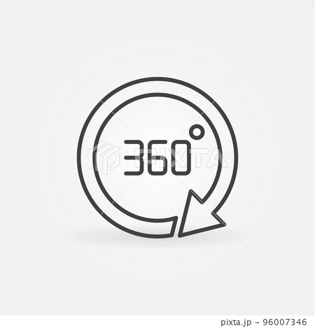 360 degrees rotation vector concept icon in...のイラスト素材 [96007346] - PIXTA