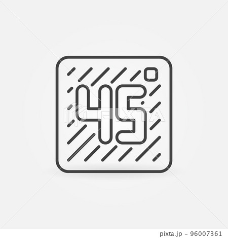45 degree vector concept icon in outline styleのイラスト素材 [96007361] - PIXTA