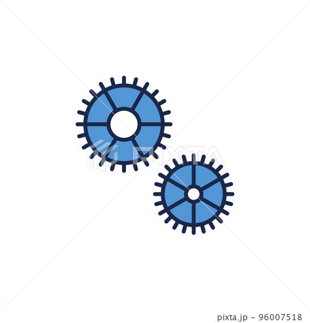 Two Gears or Cogs blue creative concept iconのイラスト素材 [96007518] - PIXTA