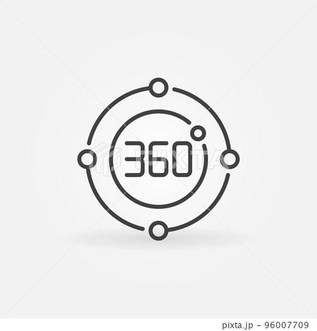 360 degrees circle vector concept icon in...のイラスト素材 [96007709] - PIXTA