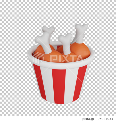 3d rendering of fried chicken fast food icon - Stock Illustration ...