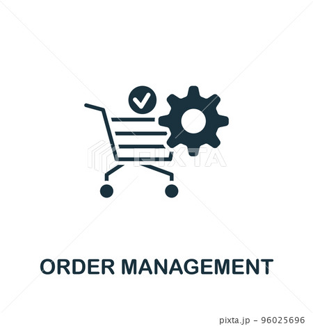 Order Management icon. Monochrome simple...のイラスト素材 [96025696] - PIXTA