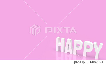 white happy on pink background for abstract...のイラスト素材 [96087821] - PIXTA