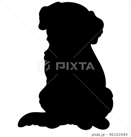 Simple Sitting Dog Outline