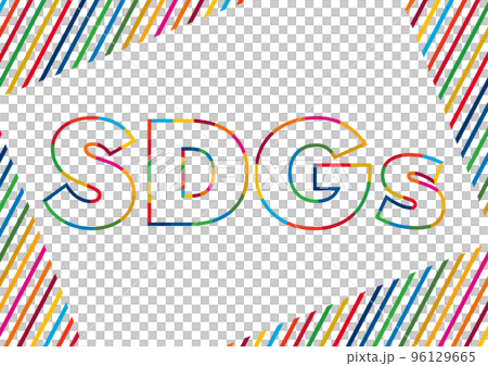SDGs-inspired logo and 17-color frame - Stock Illustration [96129665 ...