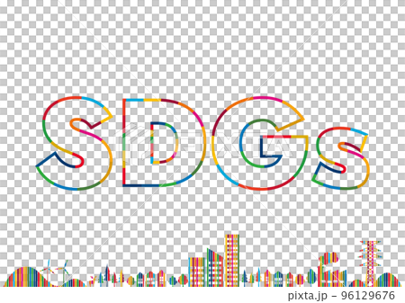 SDGs 17 color background material and logo... - Stock Illustration ...