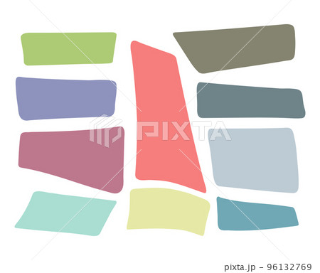 abstract Rectangle Random blotch inkblot round...のイラスト素材 [96132769] - PIXTA